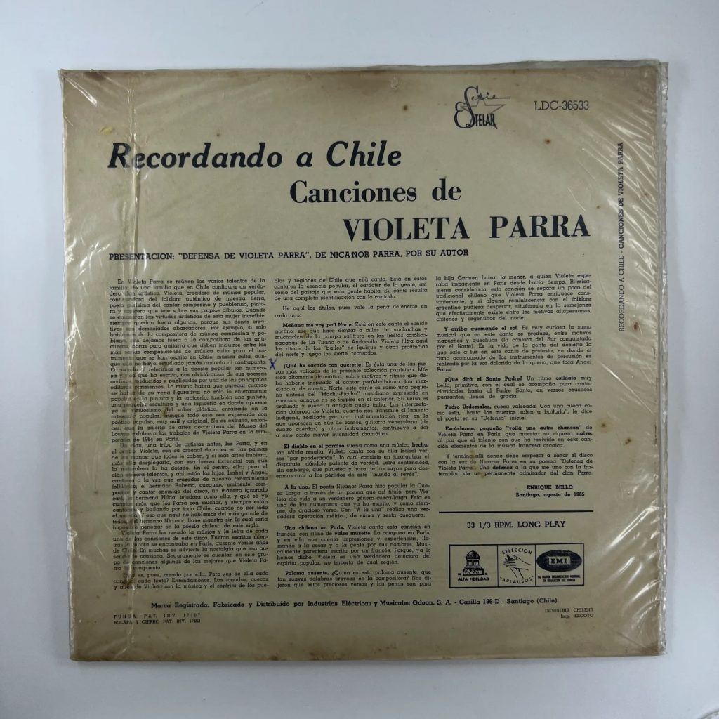Violeta Parra - Una Chilena en Paris (1965) - Crocodiscos